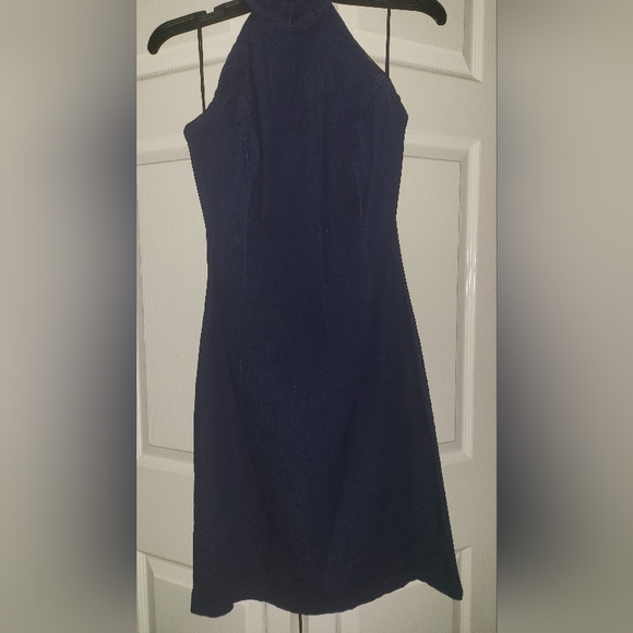 Rave City | Dresses | Womens Vintage Rave City Halter Denim Dress Large ...